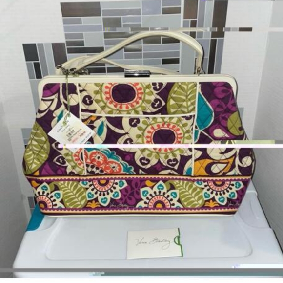 Vera Bradley | Bags | Vera Bradley Retired Plum Crazy Barbara Frame ...